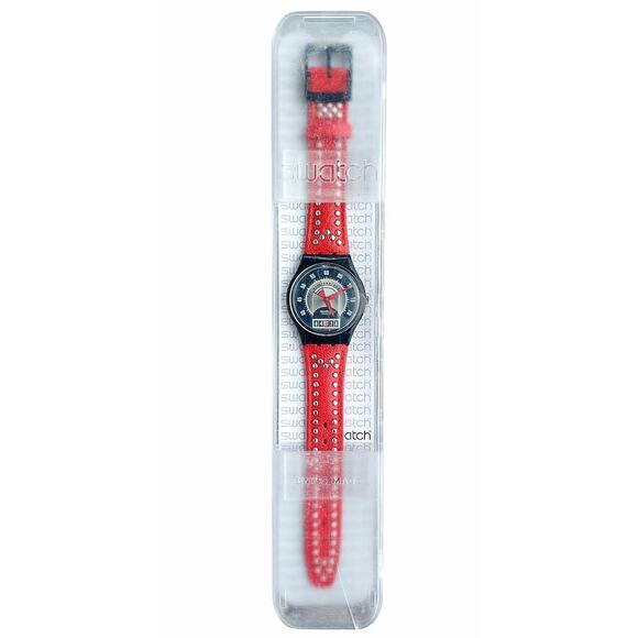 Swatch | Accessories | Vintage Swatch Watch Red Flame Gb48 1995 Rare ...